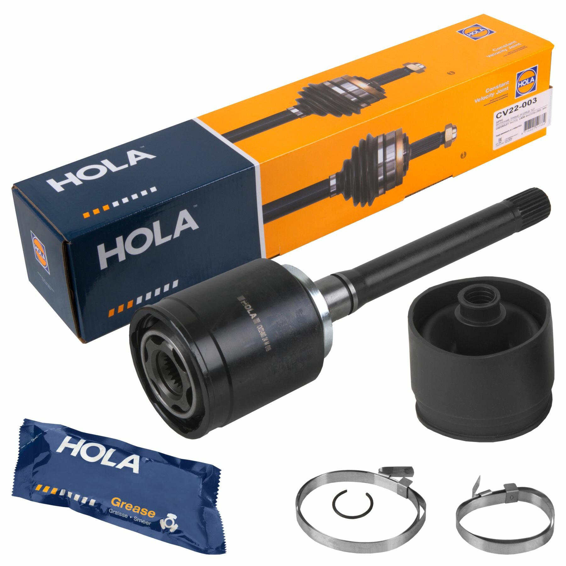 ШРУС внутренний 24 шлица, правый подходит для CHEVROLET Niva 2123 , LADA 4x4 21214 с 2003г, HOLA CV22-003