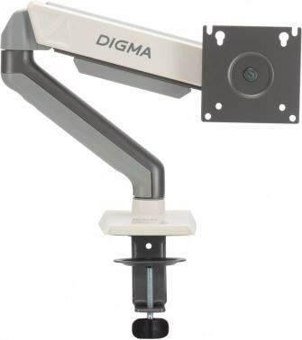 Кронштейн для монитора DIGMA 17-32 дюймов, нагрузка до 9 кг, крепление к столешнице, регулировка наклона и поворота, цвет серый (D-MM101)