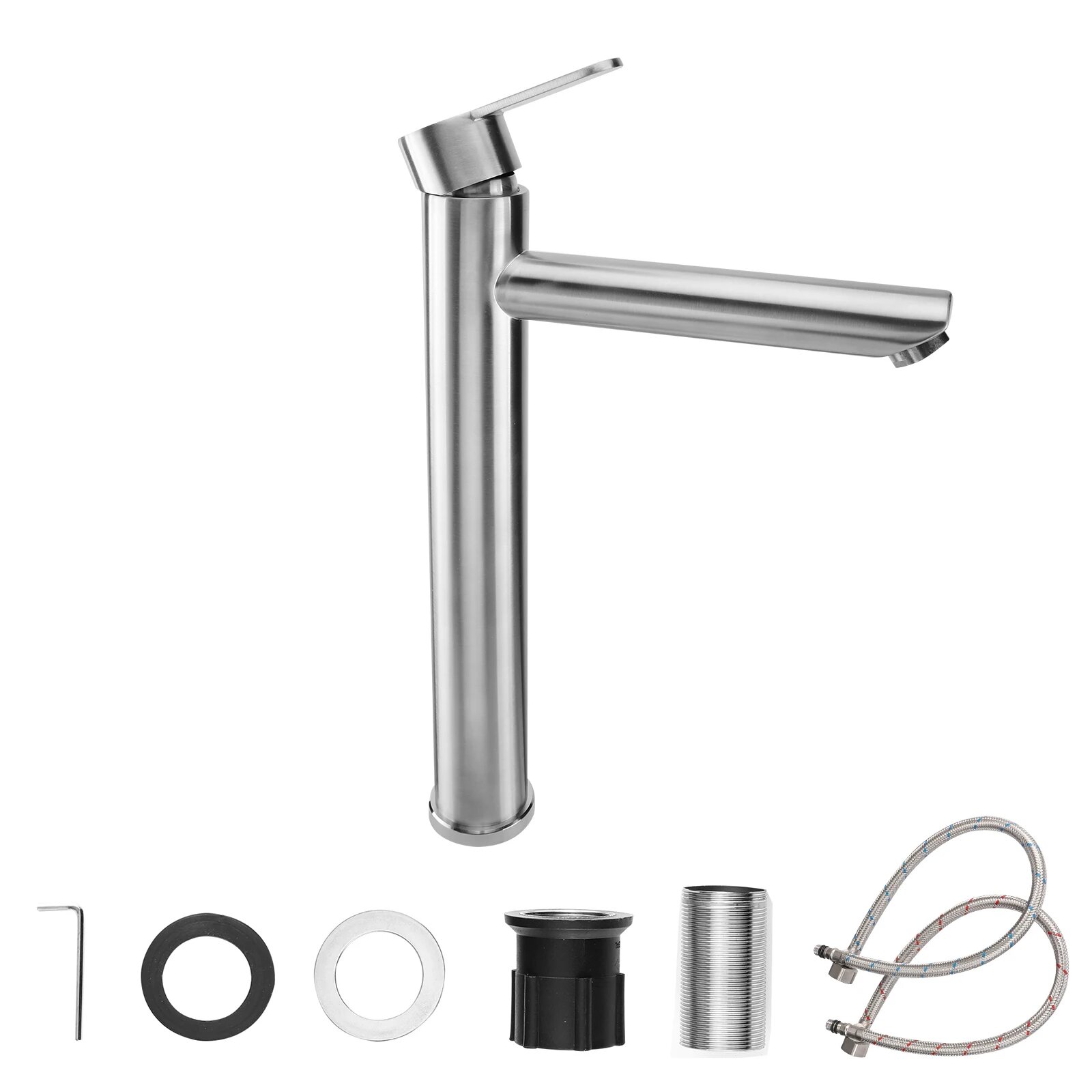 Кран для раковины HAUSHOF Basin Faucet хромовый кухонный кран нержавеющий кухонный кран смеситель с распылителем кухонный кран для раковины настенный монтаж