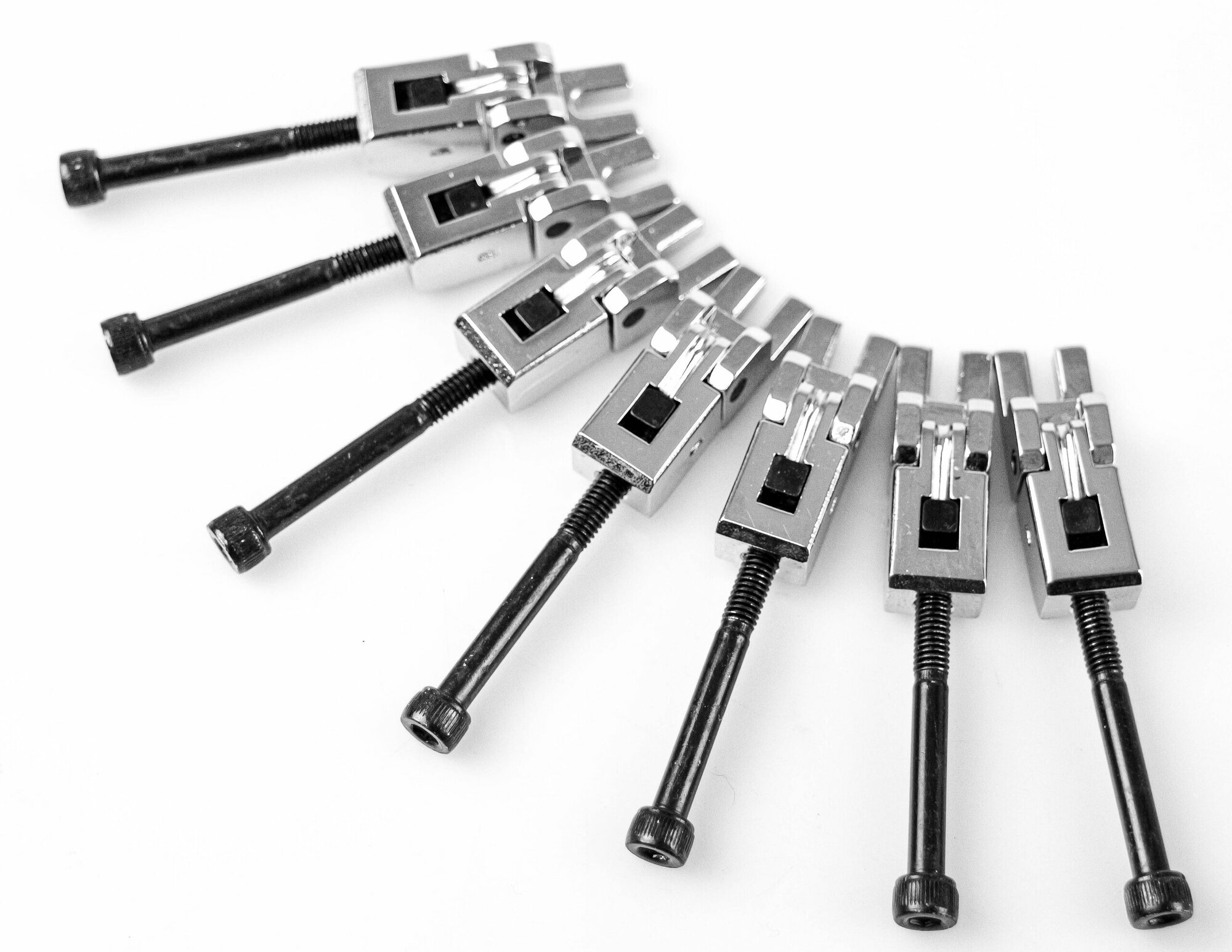 Набор из 7 седёл для семиструнной гитары с Floyd Rose PARTSLAND PS113-CR, все струны, хром