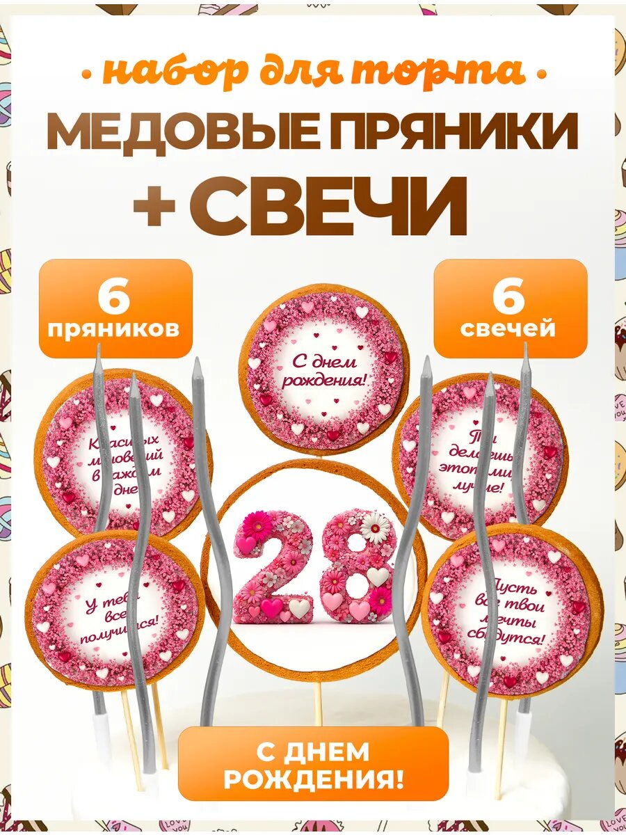 Украшения для торта. Цифра 28