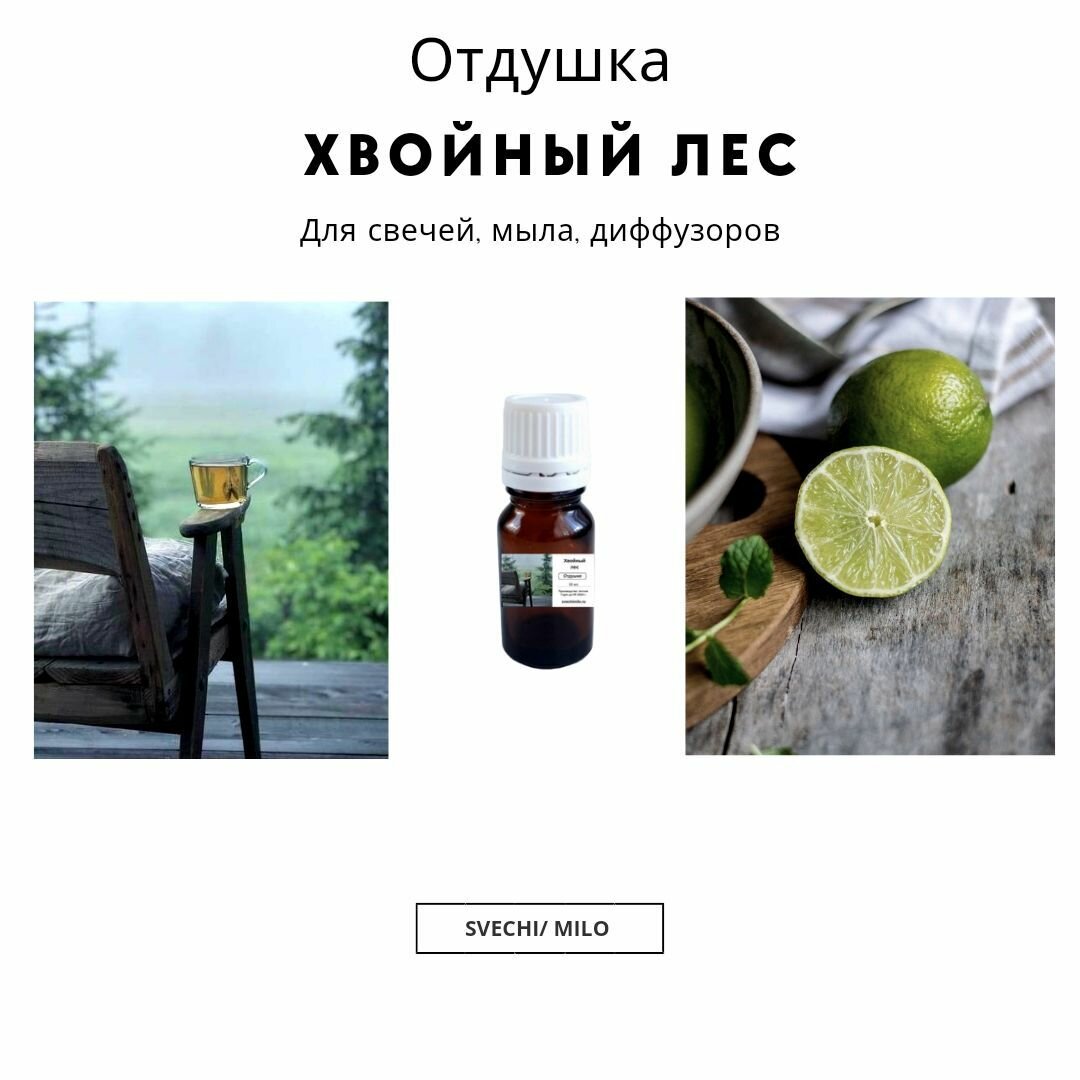 Отдушка "Хвойный лес" 100 мл для изготовления свечей, мыла и диффузоров