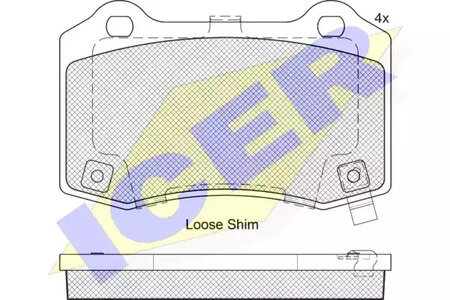 Колодки тормозные дисковые icer Icer 182230