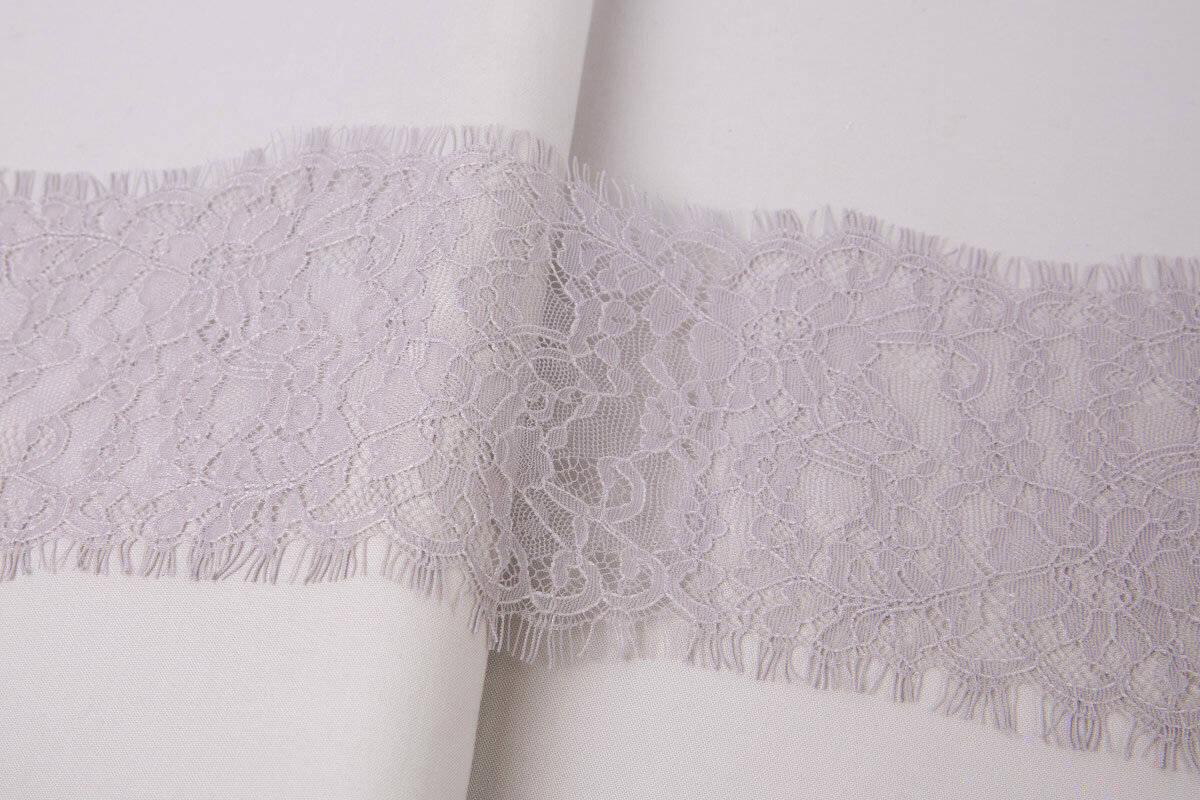 Кружево "BLITZ" "с ресницами" 150 мм LCE-31SH 3 м серый