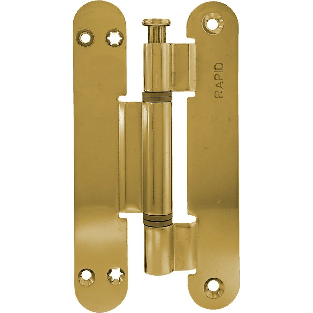 Петля карточная врезная с вкладышами (140 х 24 мм) для межкомнатных дверей, латунь, комплект - 2 шт.