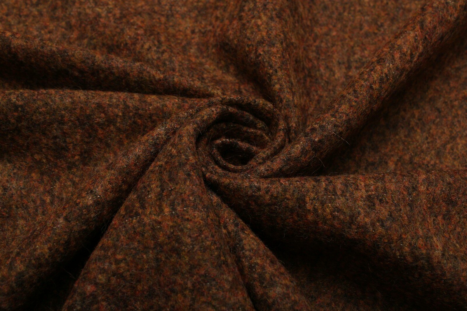 Ткань пальтовая меланж табачно-коричневая, ш150см, 0,5 м