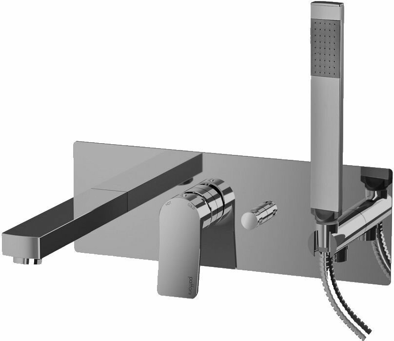 Смеситель для ванны с душем Paffoni Tilt TI001ST (с внутренней частью), латунь, управление рычажное