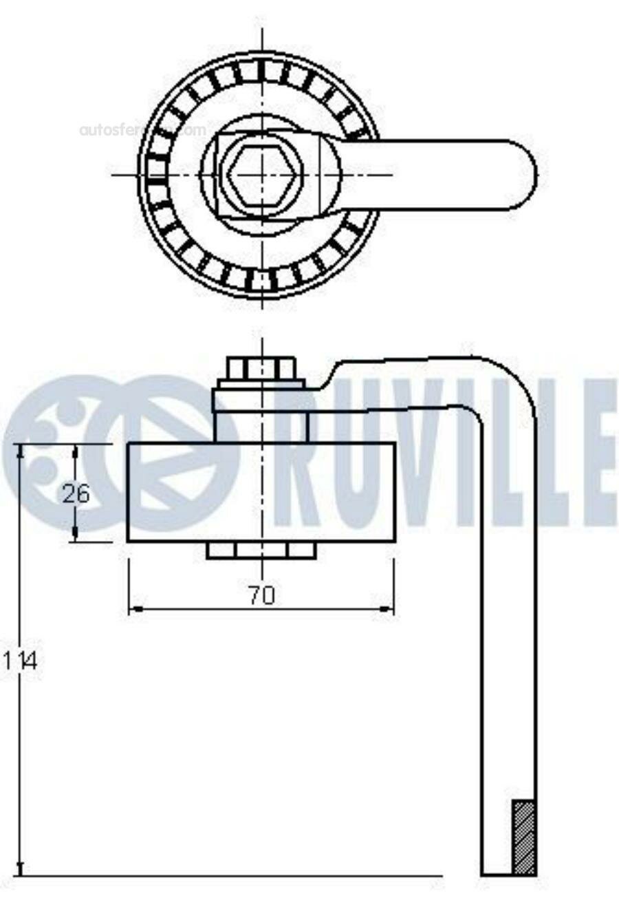 RUVILLE 542038 Натяжитель поликлинового ремня BMW: 5 (E39)