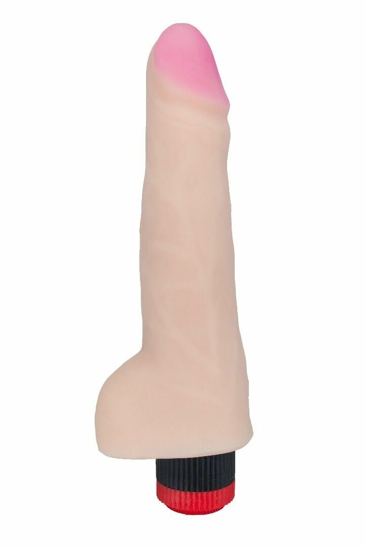 LOVETOY (А-Полимер) вибратор из неоскина реалистичный 22.2 см 808300, телесный