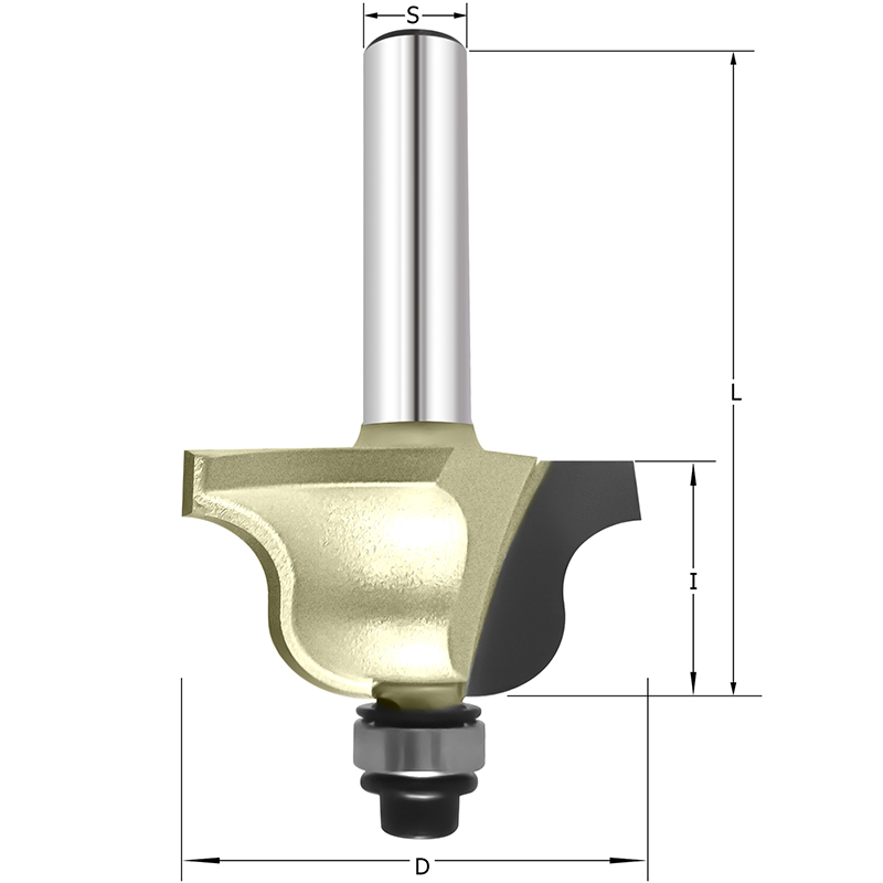 Фреза фигурная "Римский гусёк" R=6.35 D=34.9x16.6x58 S=8 ARDEN 308821