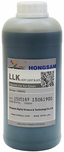 Чернила DCTec пигментные Epson Pro7900 Light Light Black (светло серый) 1000 мл