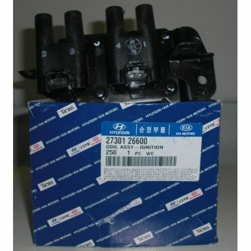 Катушка зажигания для Hyundai Elantra 2000-2006 1.6, Getz 2002-2011, KIA Rio 2005-2011 / арт. 2730126600 / бренд MOBIS