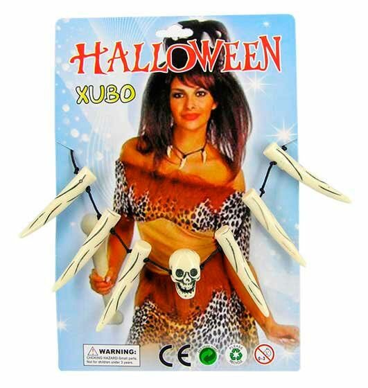 Бусы I-Bright Company "Кости", для Хэллоуина, карнавальные, длина 51см