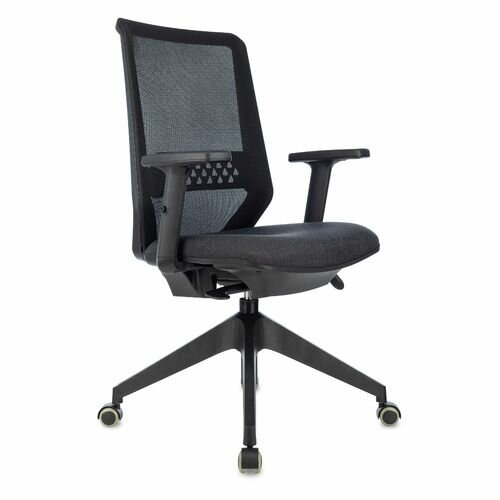 Кресло Бюрократ MC-611NL, крест 4-лучевой, сетка/ткань, черный [mc-611nl/b/418b]