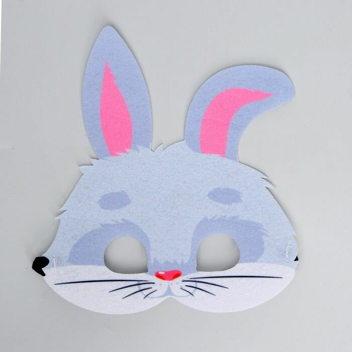Маска карнавальная Зайчик серый