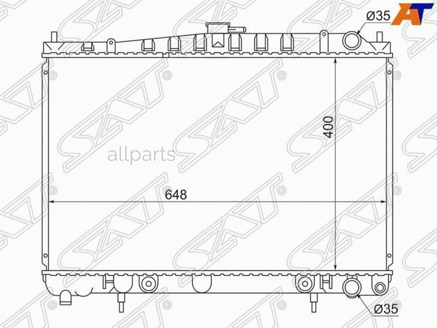 SAT NS0004-C35 Радиатор Nissan Laurel 93-02 / Skyline 93-01 / Skyline GT-R 95-02 / Stagea 96-01