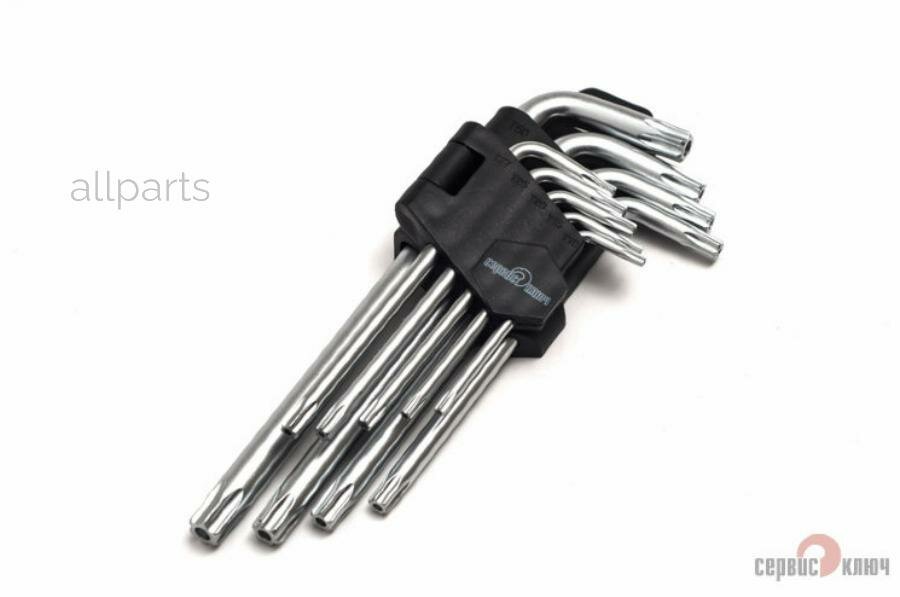 Сервис ключ 70675 Набор Г-обр. звездочек TORX с отверстием на конце (9 предметов) Сервис ключ 70675