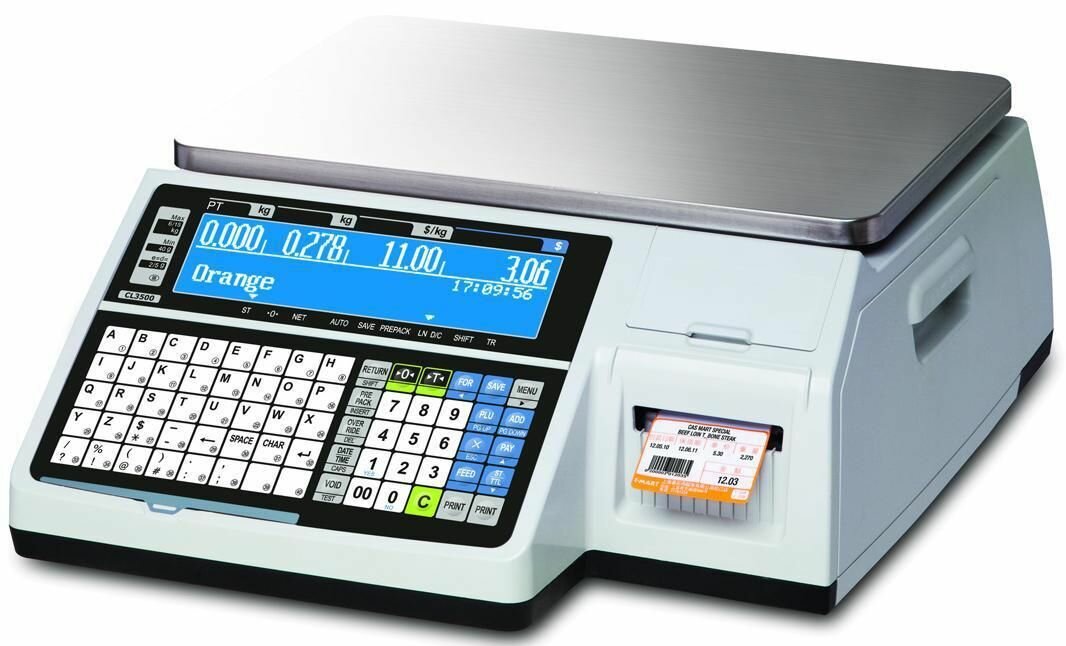 Весы торговые электронные CAS CL3000-6B TCP-IP, до 6 кг, Ethernet, 409x441x180 мм