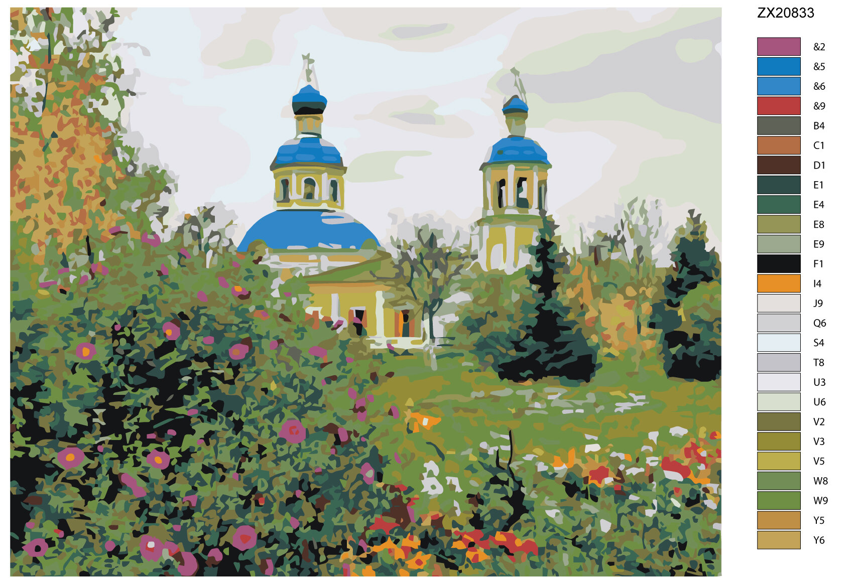 Картина по номерам "У стен храма" ZX 20833 40x50