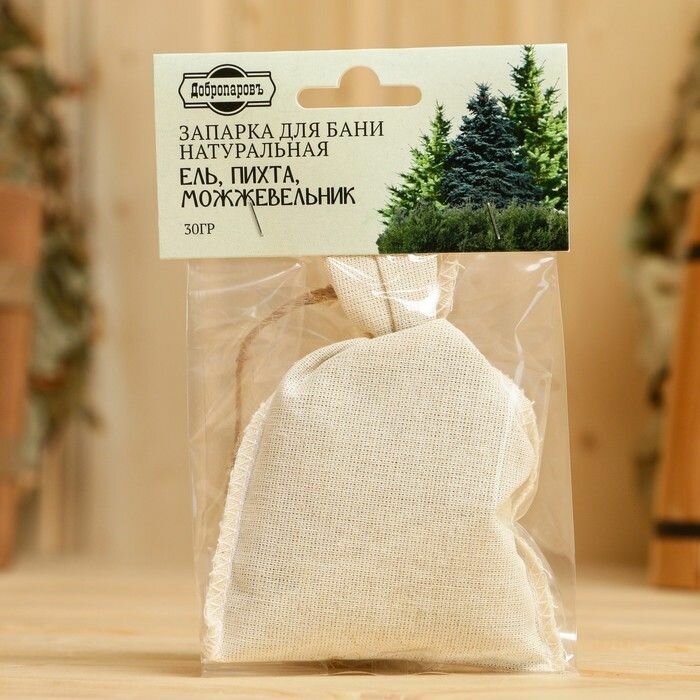 Запарка для бани Добропаровъ натуральная "Ель, Пихта, Можжевельник", 30 гр