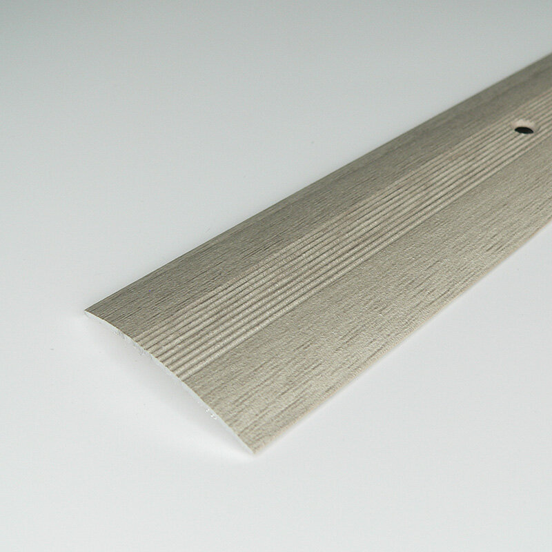 Порог напольный стыкоперекрывающий одноуровневый 38 мм, длина 0,9 м, порожек алюминиевый Русский профиль, дуб дымчатый