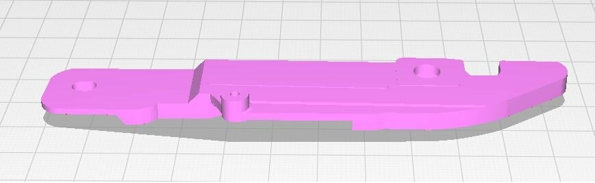 Левая направляющая салазок на люк jeep grand cheroke wj (3D печать,10077l)
