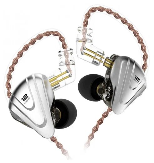 Гибридные внутриканальные наушники KZ ZSX Terminator, black, без микрофона