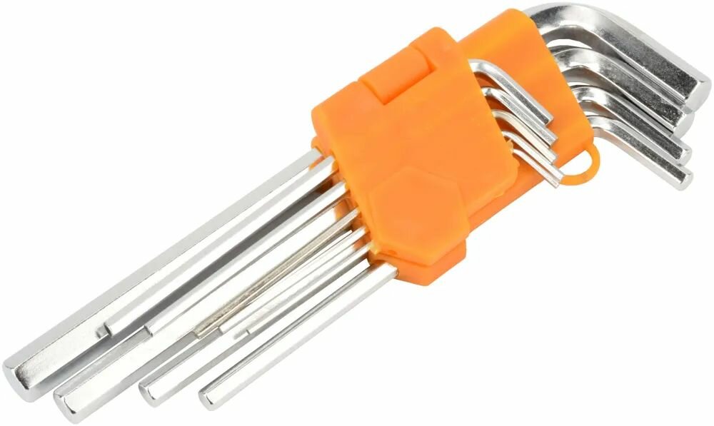 Набор Г-образных шестигранников АвтоDело удлинённые 1.5-10мм, 9 шт. (30340)