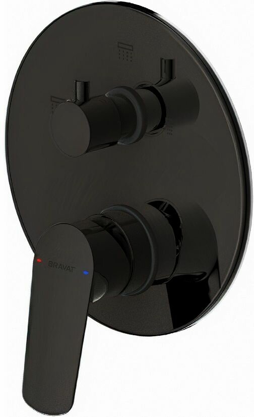 Смеситель Bravat Rhein PB8429564BW-3-ENG для ванны с душем