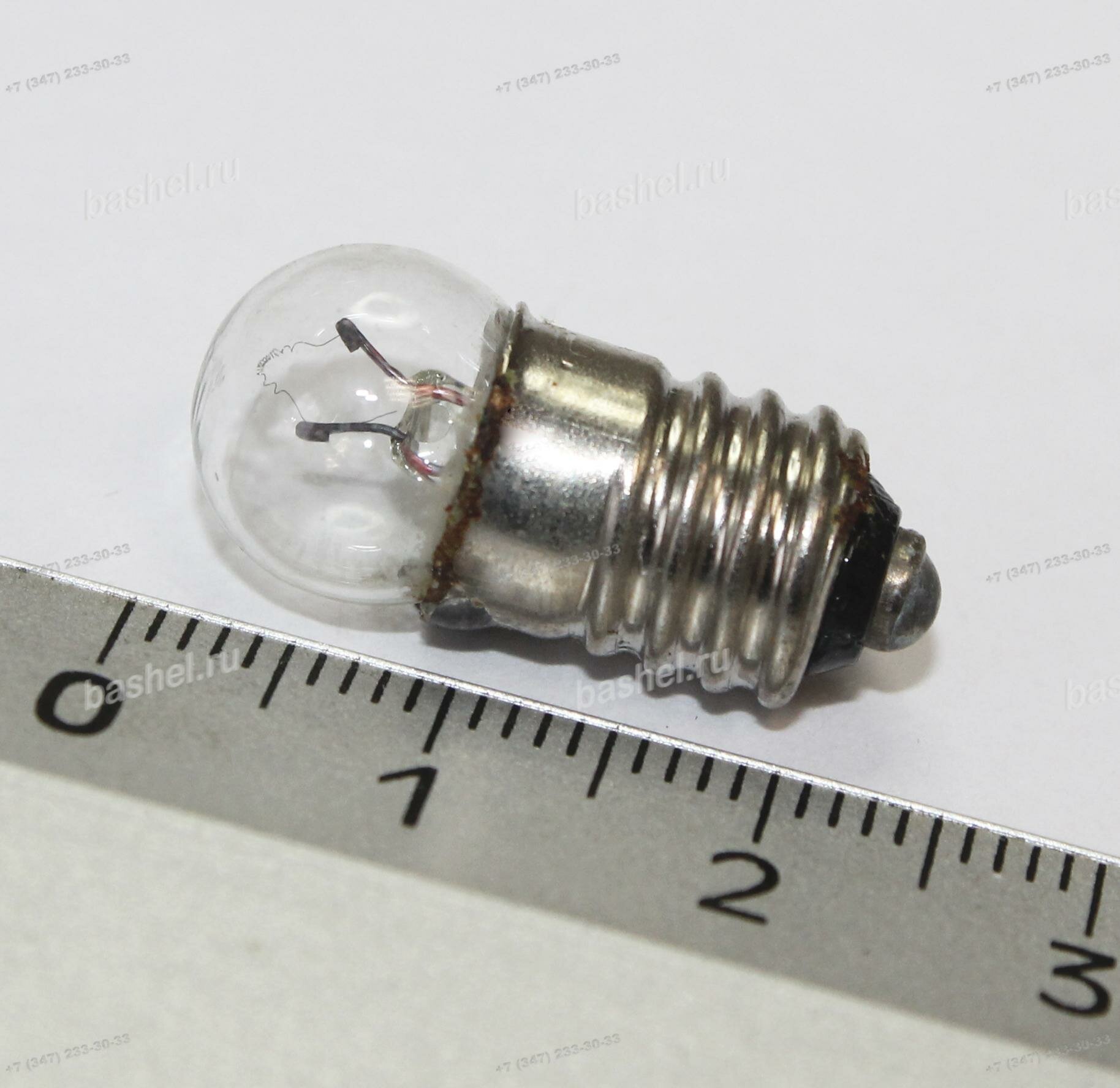 Лампа для фонаря 3,5В МН-3,5-0,26 E10 (с резьбой)