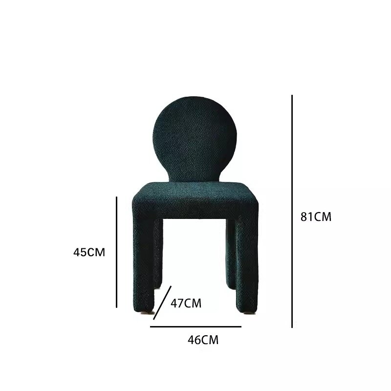 Стулья дизайнерские бархатные геометрические Teddy Chair (зеленый, круглый)