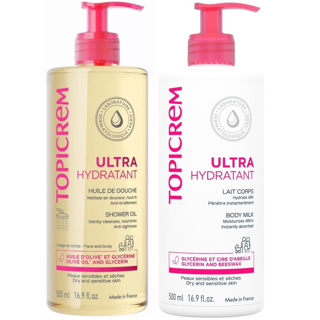Ультра-увлажняющее масло для душа, 500 мл (Topicrem, Ультра-увлажнение - чувствительная и сухая кожа)