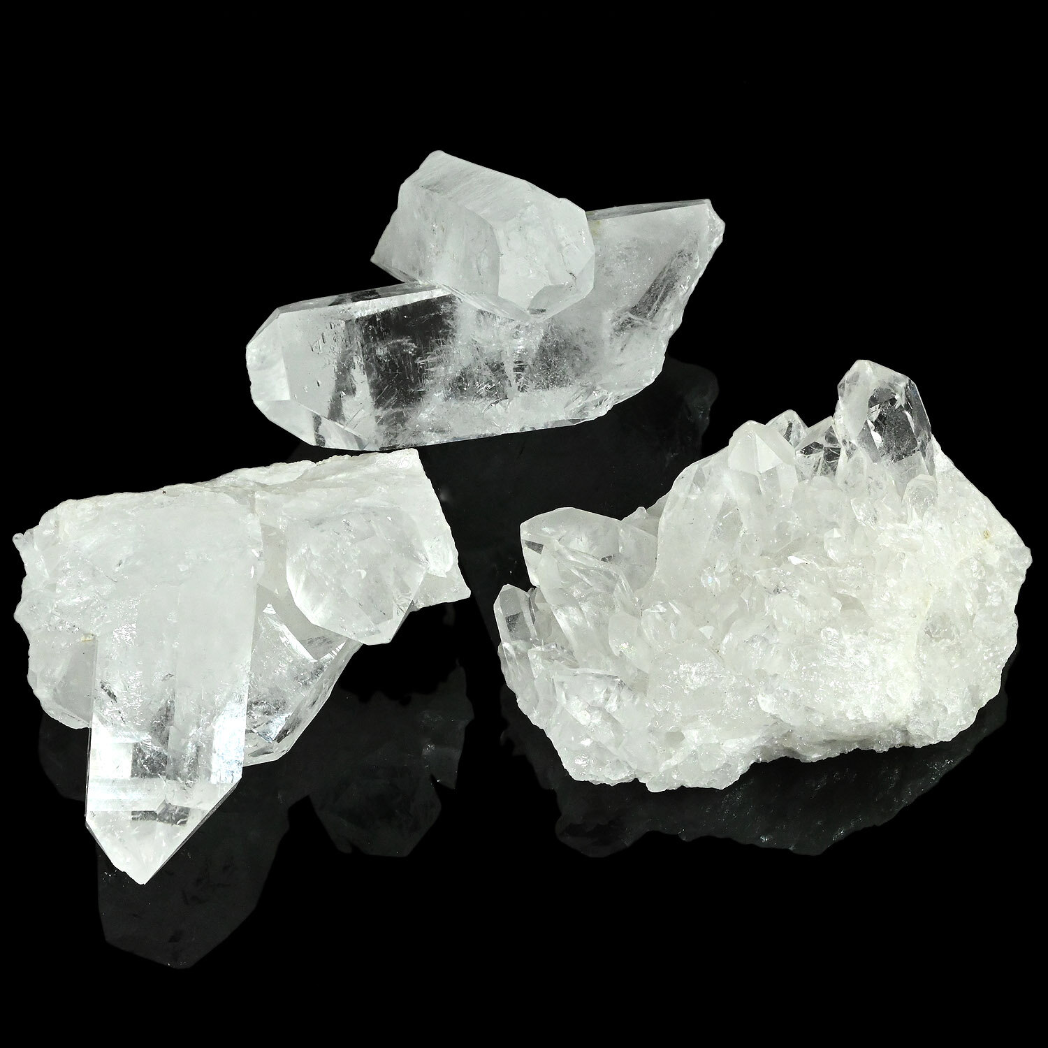 Кристаллы горного хрусталя 84*46*46мм, 220-239г .