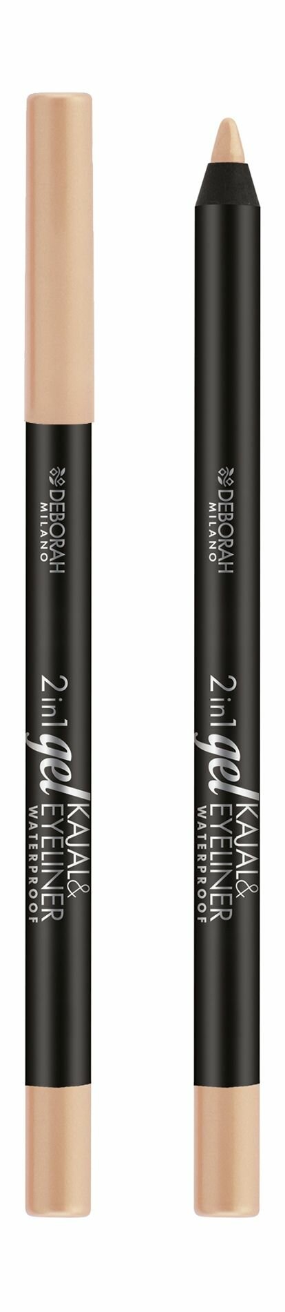 DEBORAH MILANO Карандаш для век гелевый 2 in 1 Gel Kajal & Eyeliner Pencil, 1,4 г, 06 Сливочный