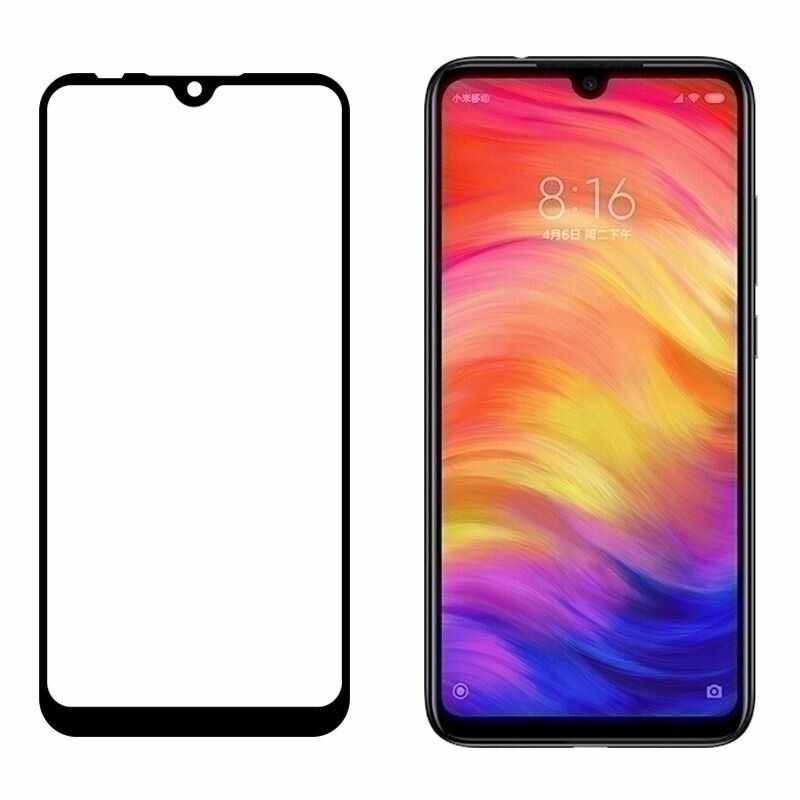 Защитное стекло FaisON для Xiaomi Redmi Note 7 Pro полноэкранное черное