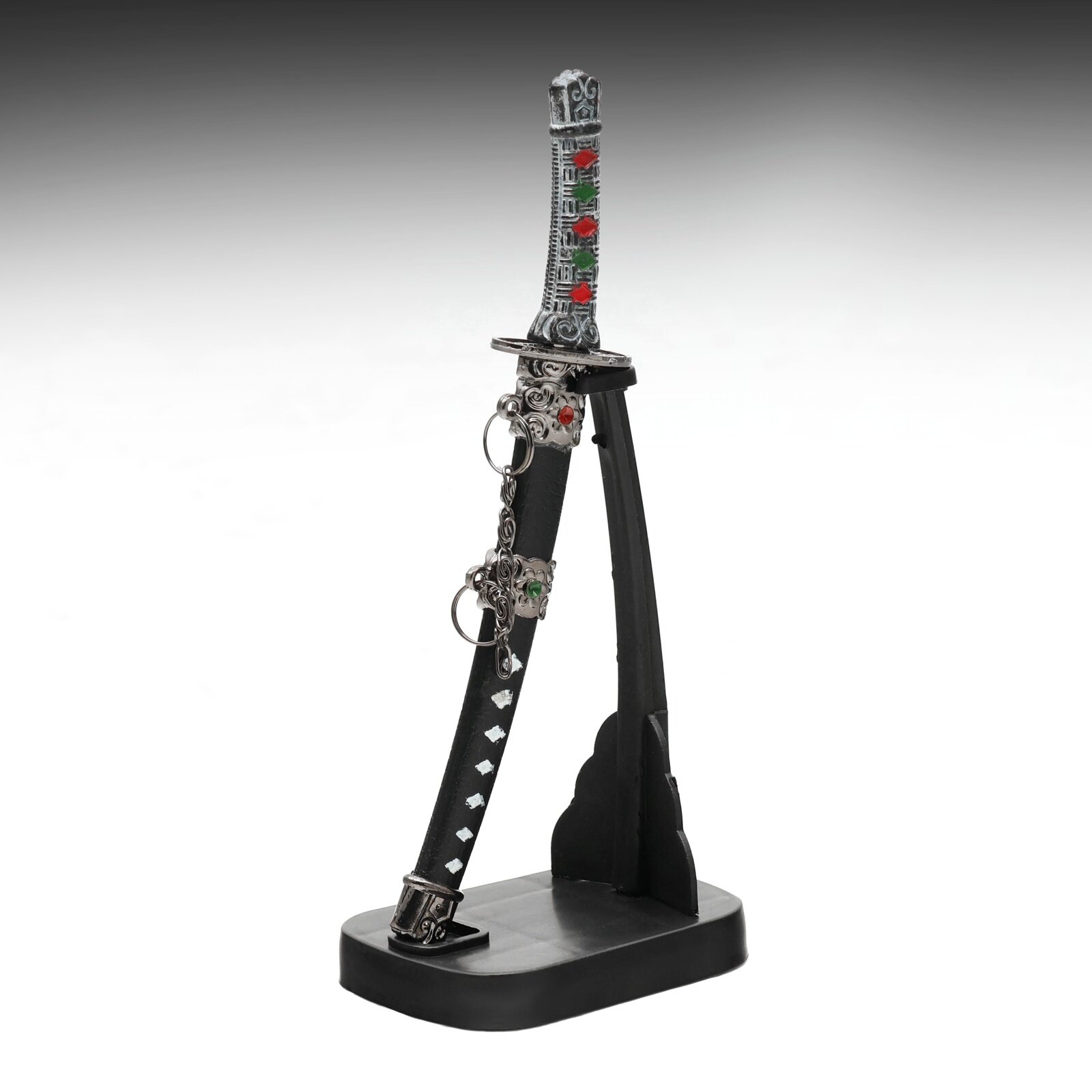 Макет оружия «Сувенирная катана на подставке», коричневые ножны, 17 см, микс