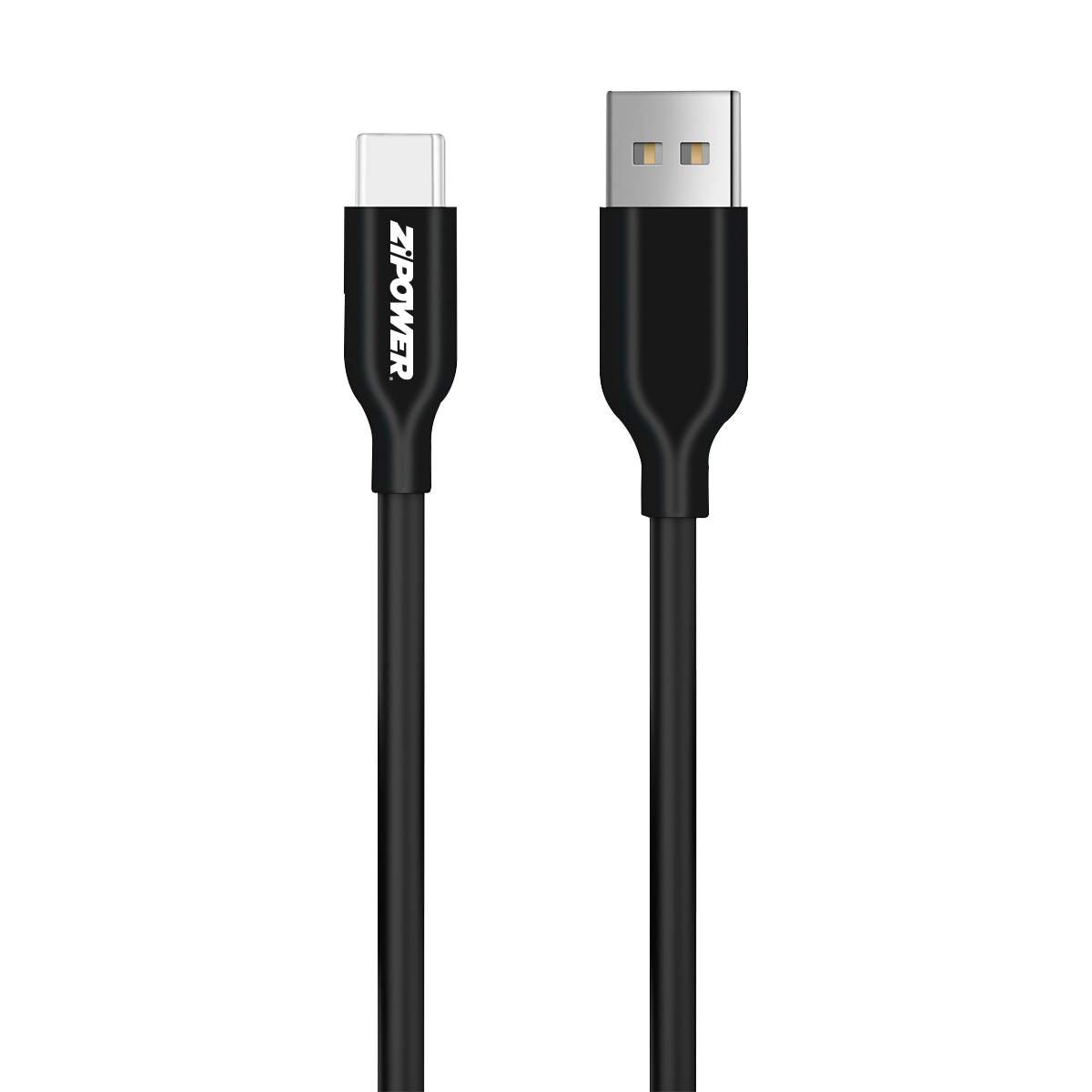 Кабель USB Type-A Type-C, 3 A быстрая зарядка, 2 м, передача данных 480 Мбит/с, черный, ZIPOWER PM6731