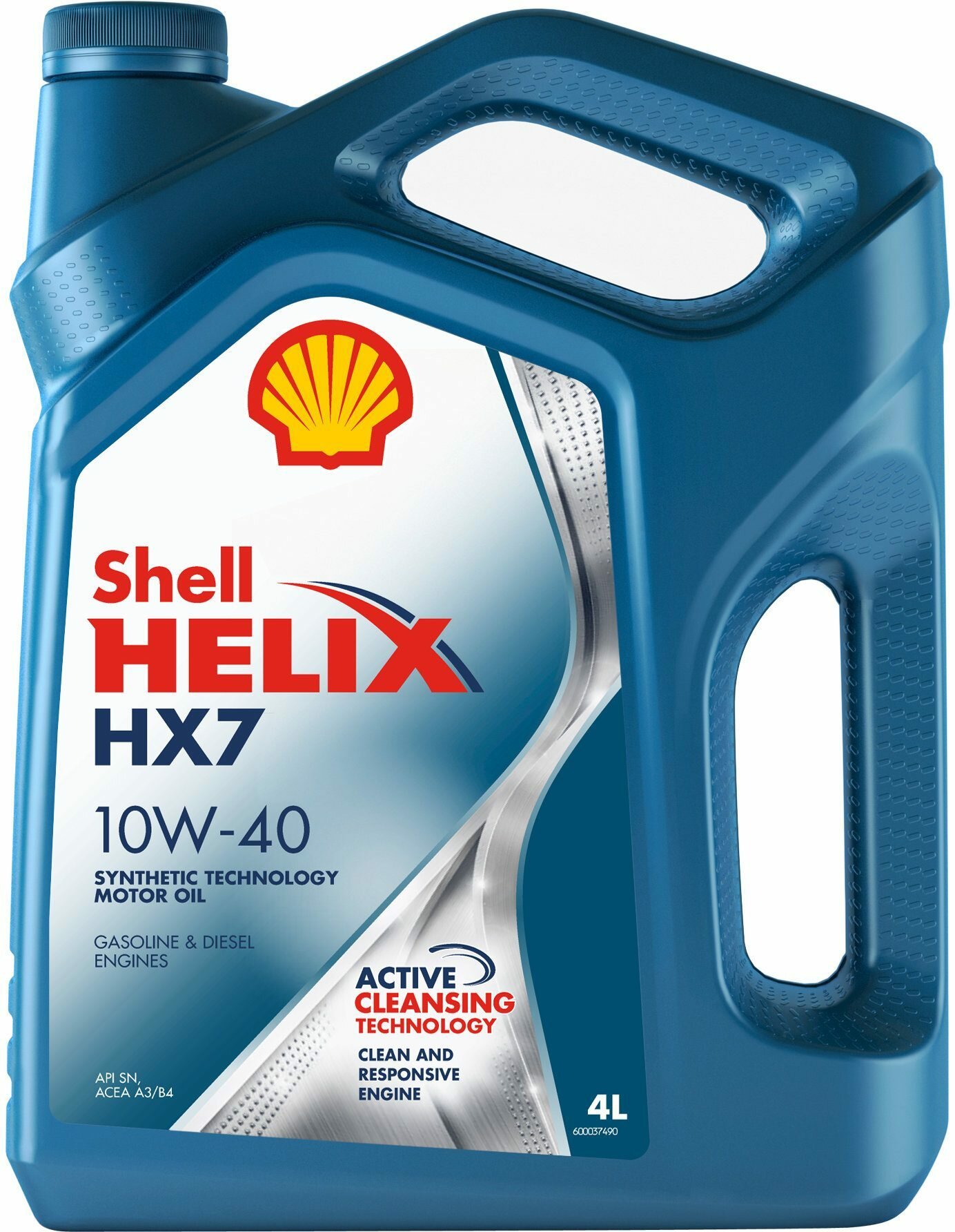 Моторное масло полусинтетическое SHELL Helix HX7 10W-40, 4 литра канистра