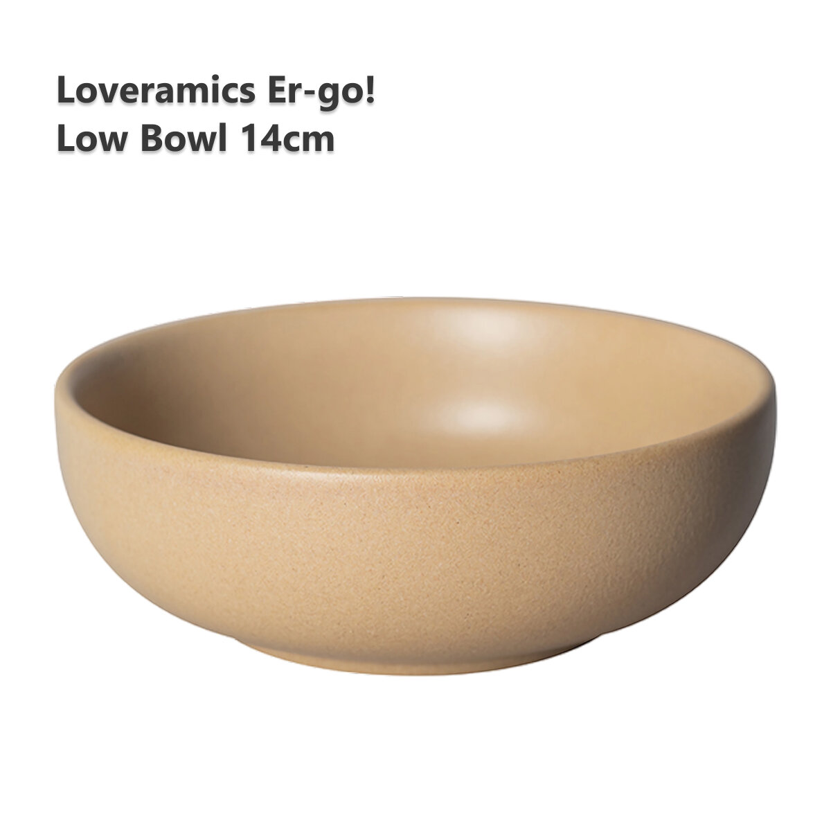 Салатник керамический Loveramics Er-go! 14 см. Low Bowl (L) (Matte Sand) D068-112BMS
