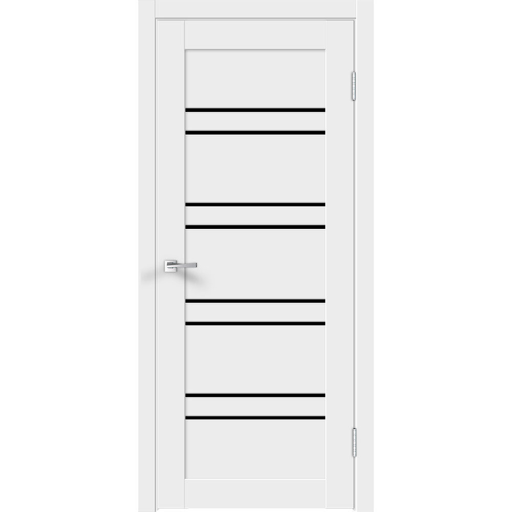 Дверь межкомнатная Linea 8 700х2000 мм ПВХ эмалит белая со стеклом с замком