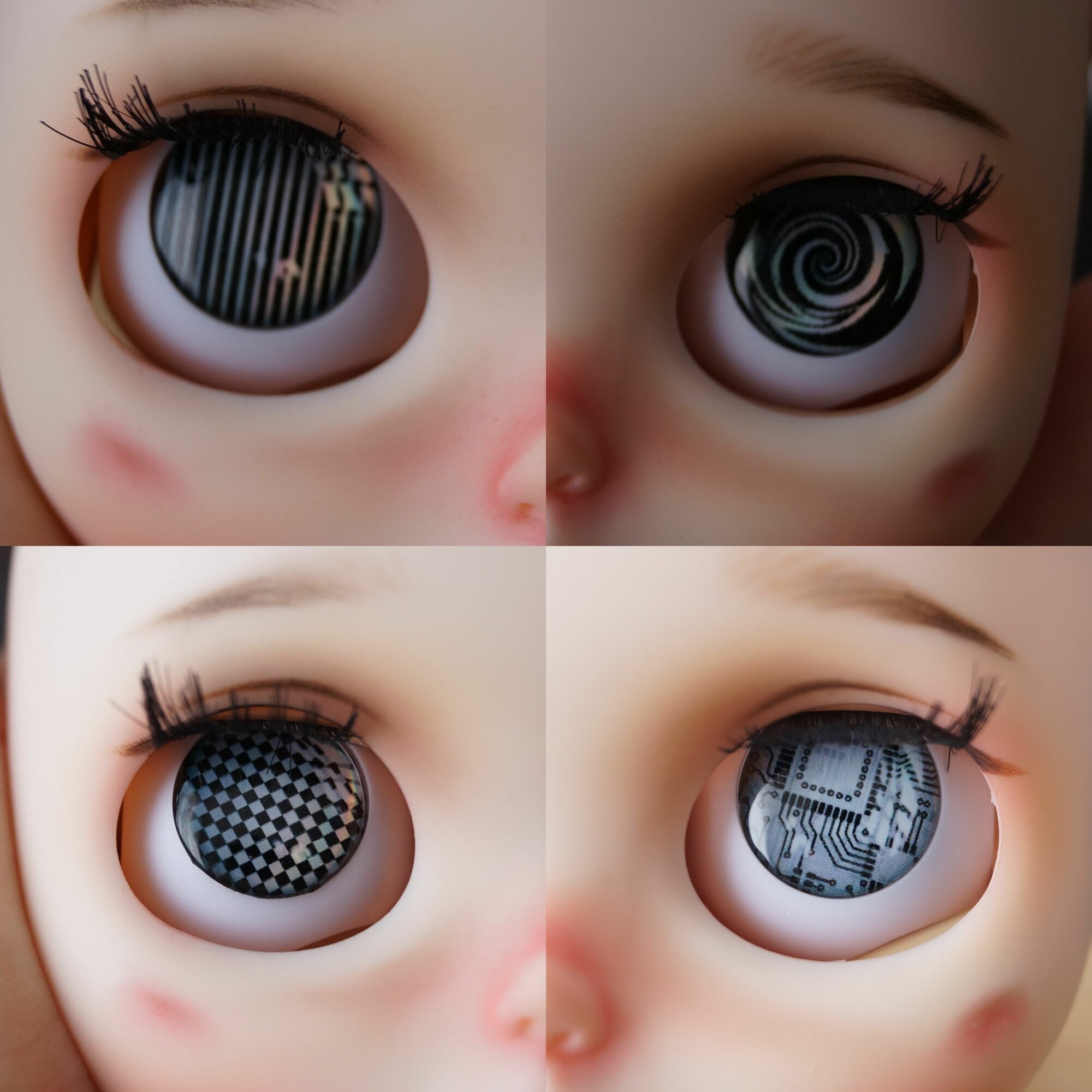 Глаза для кукол 14 мм стеклянные для Блайз