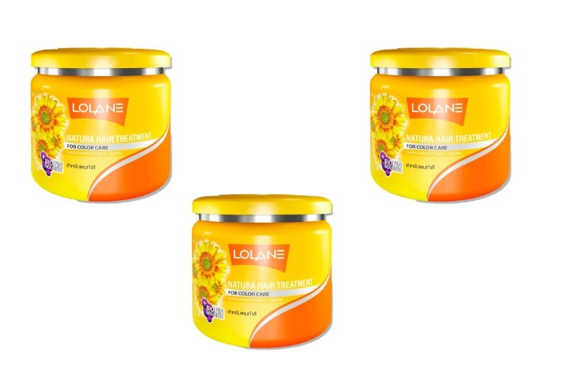 Маска Lolane, Для окрашенных волос с экстрактом семян подсолнечника, 100 мл, 3 шт.