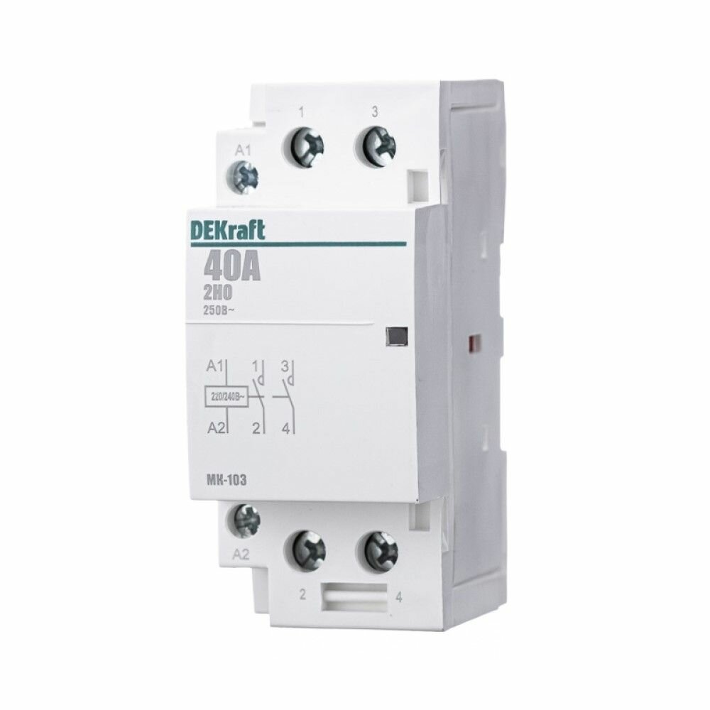Модульный контактор 2НО DEKraft МК-103 40 А 230 В