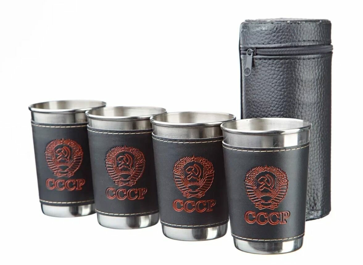 Набор рюмок в чехле 130мл с гербом СССР