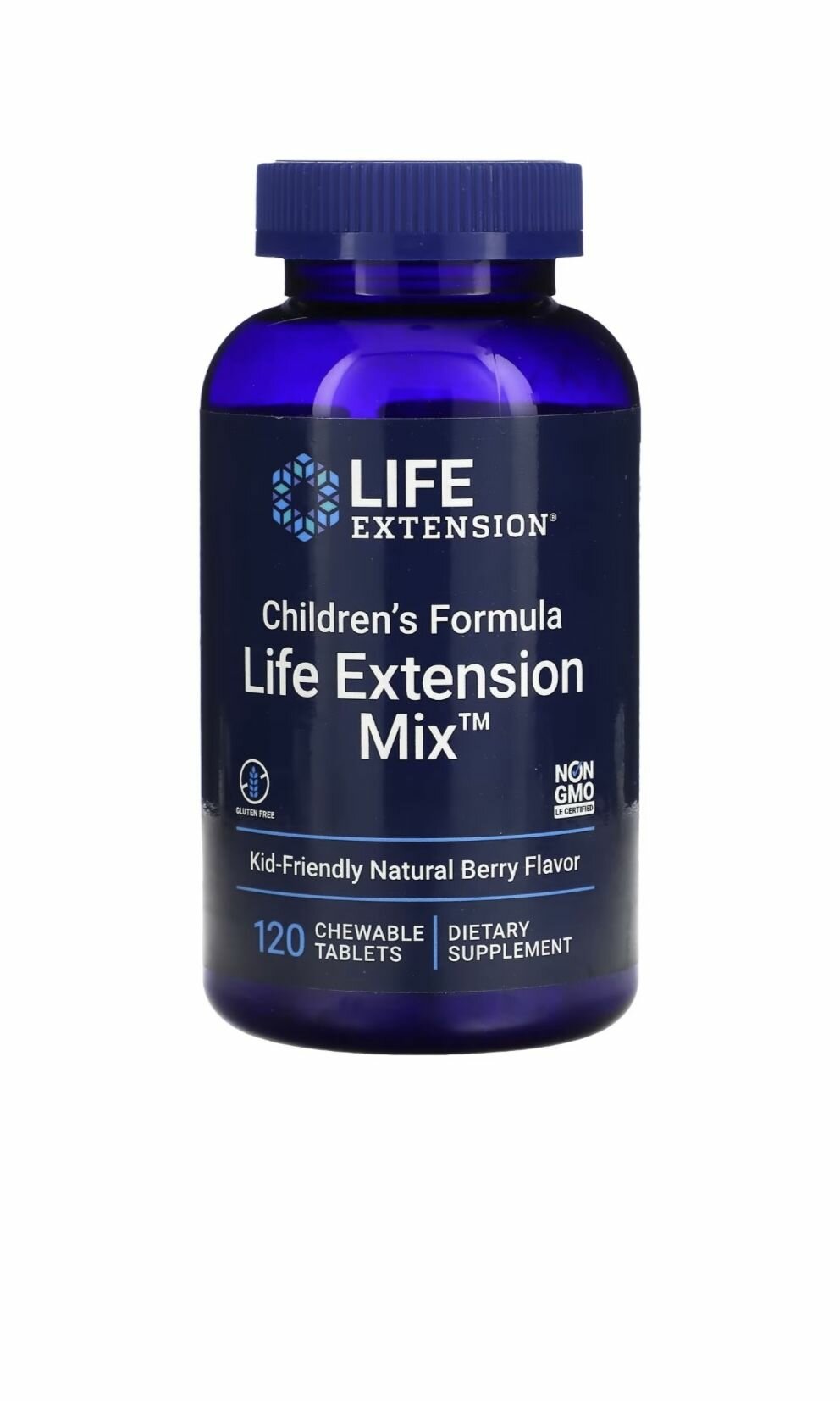 Мультивитамины для Детей с Ягодным Вкусом LIFE EXTENSION Children's Formula Life Extension Mix 120 таблеток