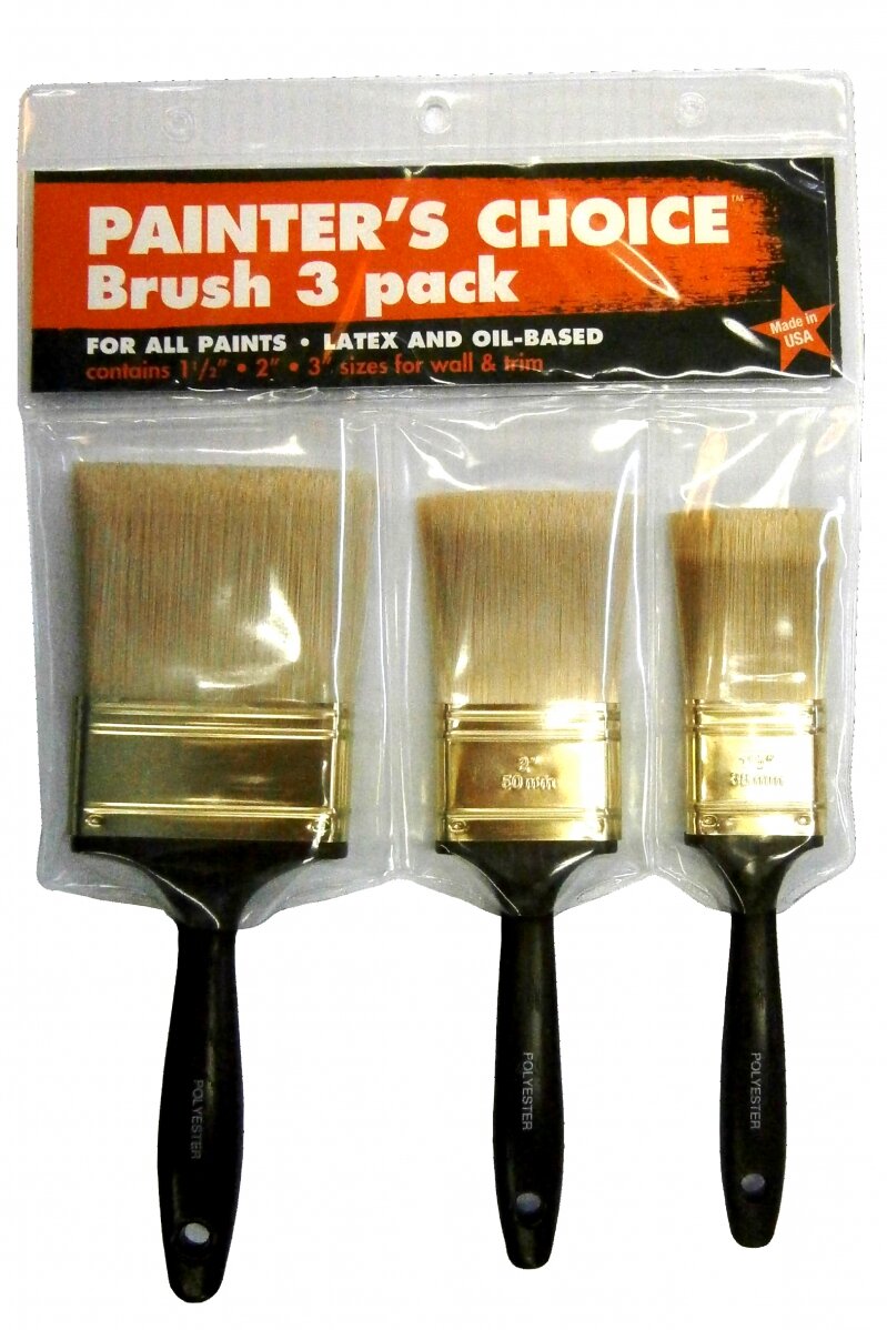 Комплект из трех кистей - Painters Choise Brush Woosterbrush размер 1" 1/2 - 2" - 3"