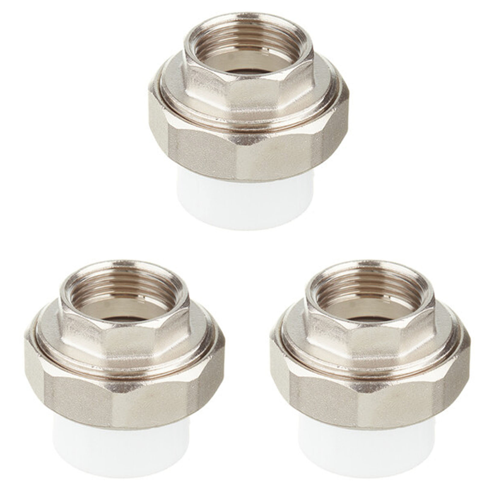 Муфта полипропиленовая разъемная (американка) 25 мм х 3/4 ВР(г) (3 шт.)