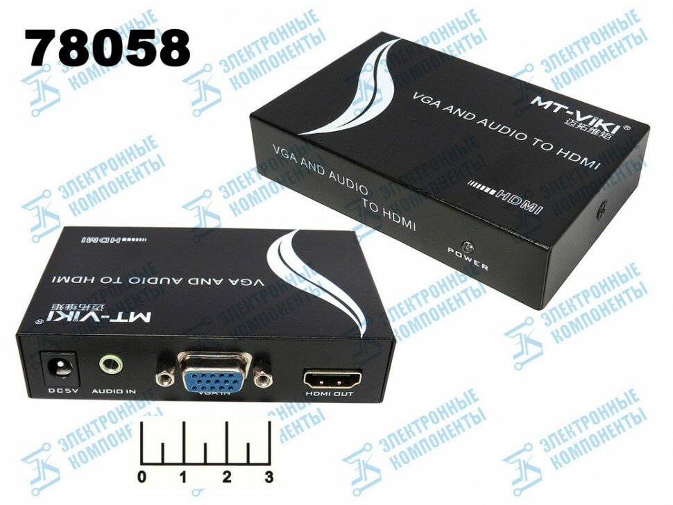 Конвертор HDMI-выход audio+VGA 15pin