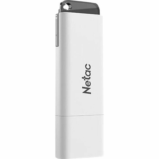 Флешка Netac U185 4Gb USB2.0 с колпачком, пластиковая белая (NT03U185N-004G-20WH)