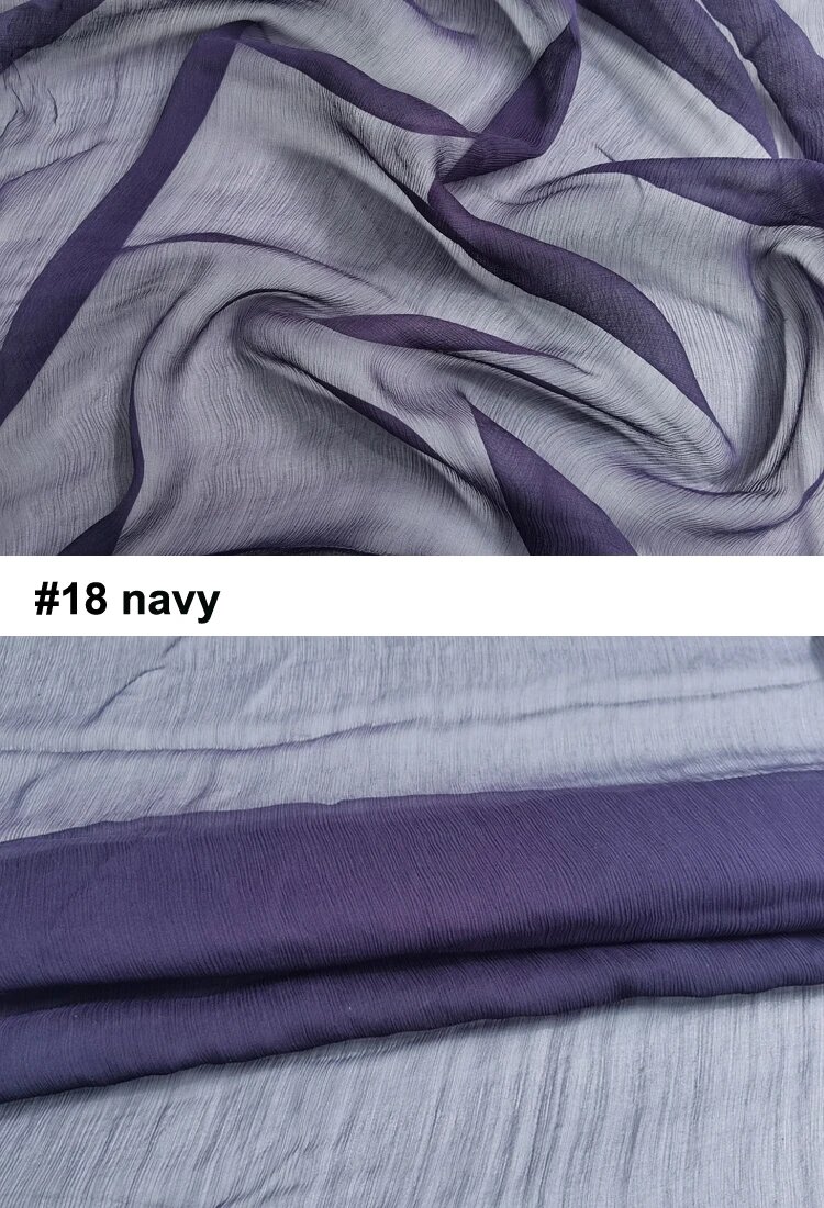 Шелковая ткань жоржет FABRIC SHIPPER 1х1,3 м Сиреневый, No.18 navy